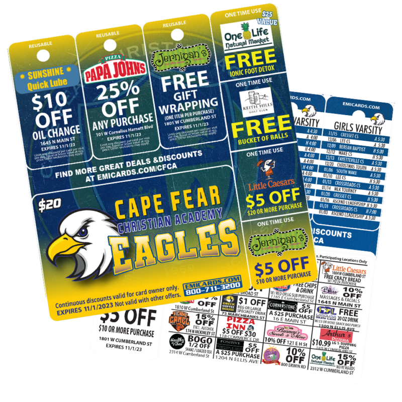 Fundraising Discount Cards for Sports Teams & Schools | EMI
