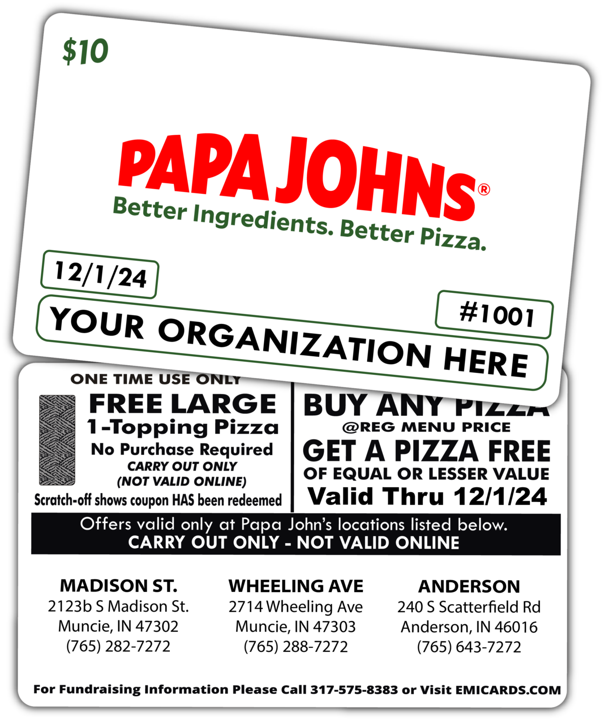 Pizza Card Fundraisers | Pizza Discount Cards for Fundraising