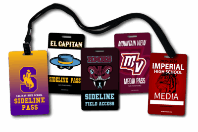 Custom School Media Passes | Access Passes for Game Day
